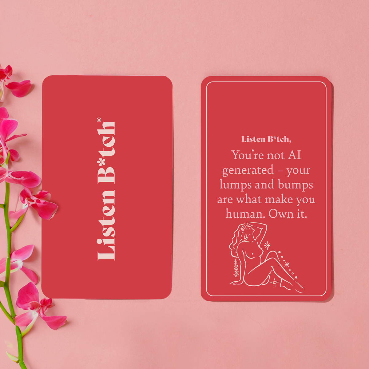 Sex Edition Listen Bitch Affirmation Cards Two Words One Finger