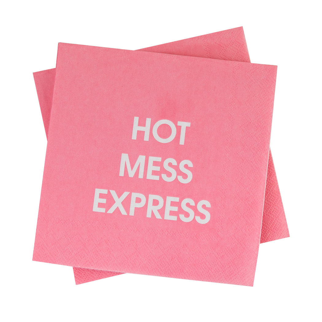 Hot Mess Express Cocktail Napkins | Two Words One Finger