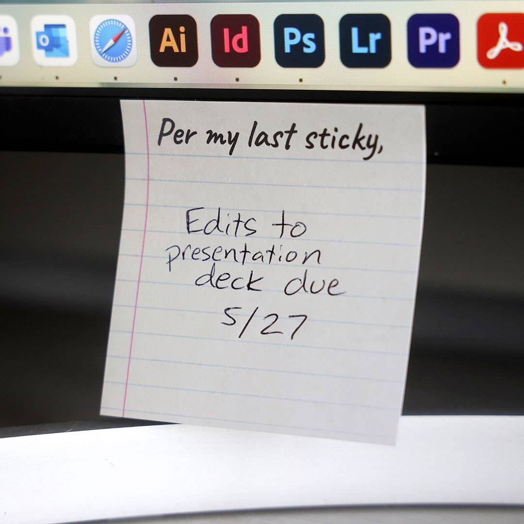 Per My Last Sticky - Funny Sarcastic Sticky Note Pad | Two Words On...