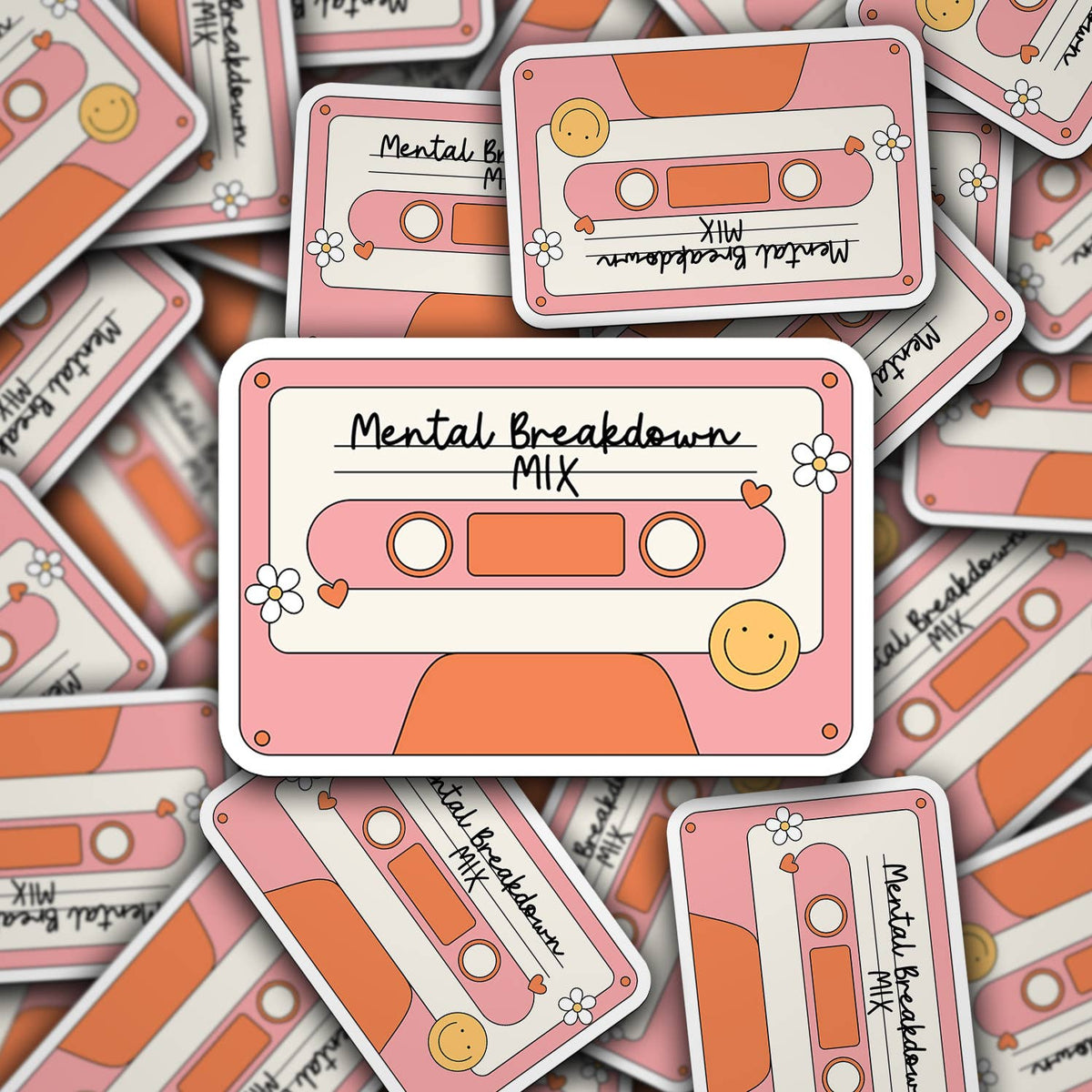 Vinyl Decal Mental Breakdown Mix | Two Words One Finger
