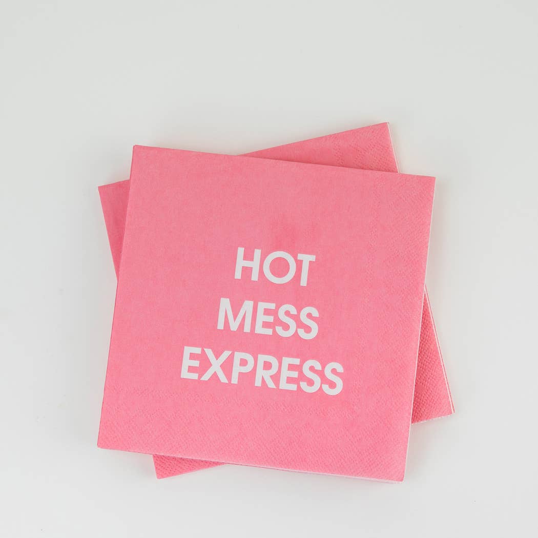 Hot Mess Express Cocktail Napkins | Two Words One Finger