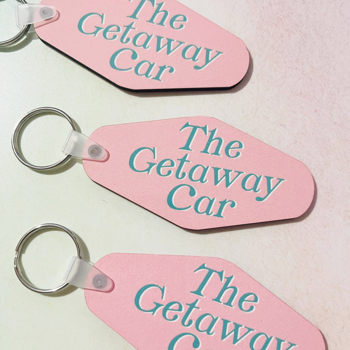 Motel Style Keychain, The Getaway Car | Two Words One Finger