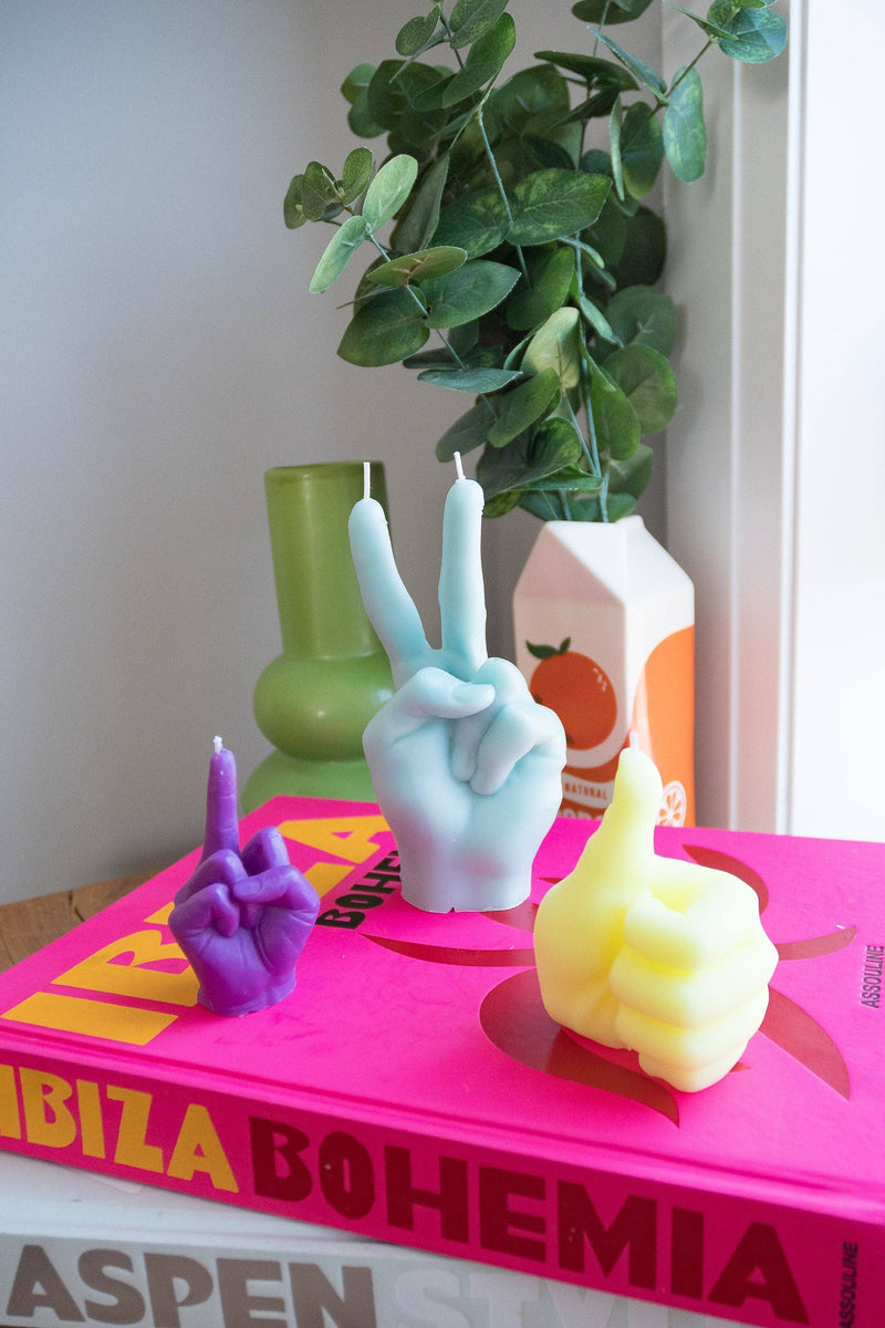 Mini Middle Finger Candle | Two Words One Finger