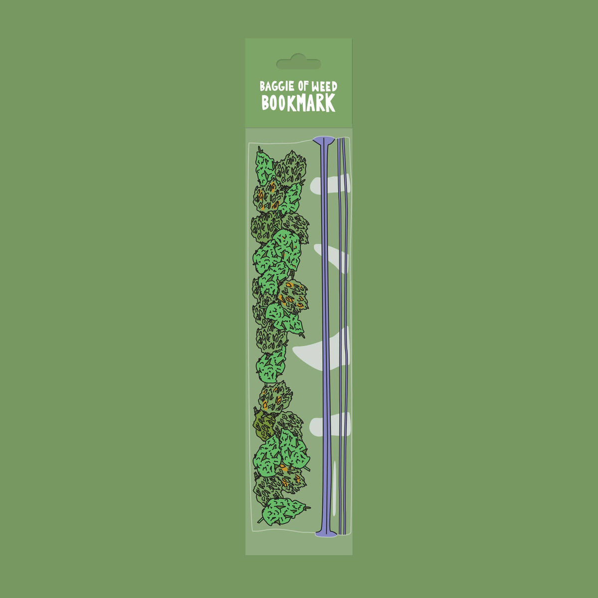 Baggie of Weed Bookmark (it's die cut!) | Two Words One Finger