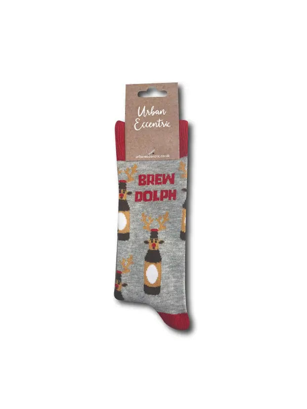 Unisex Brew-Dolph Socks | Two Words One Finger
