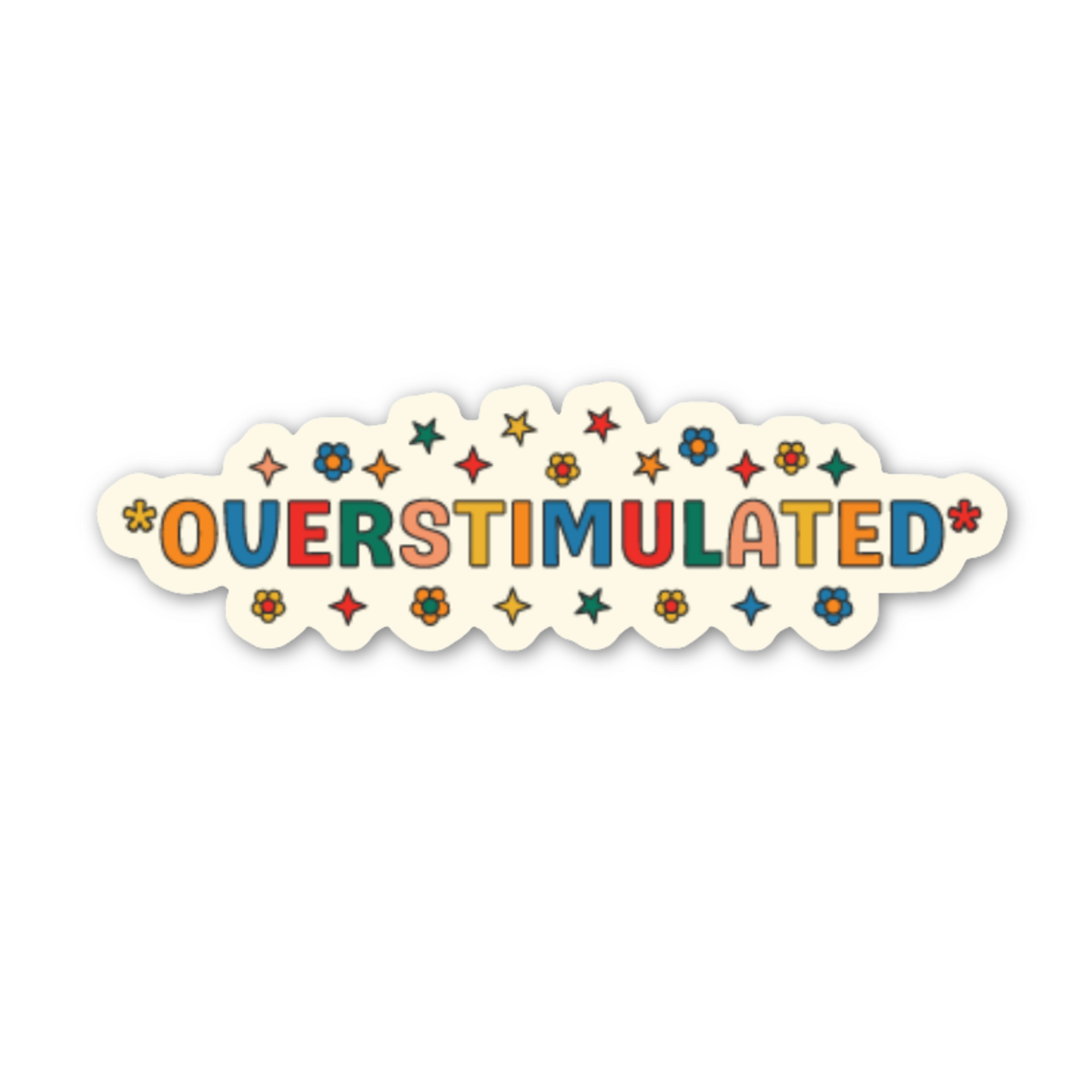 Overstimulated Sticker | Two Words One Finger