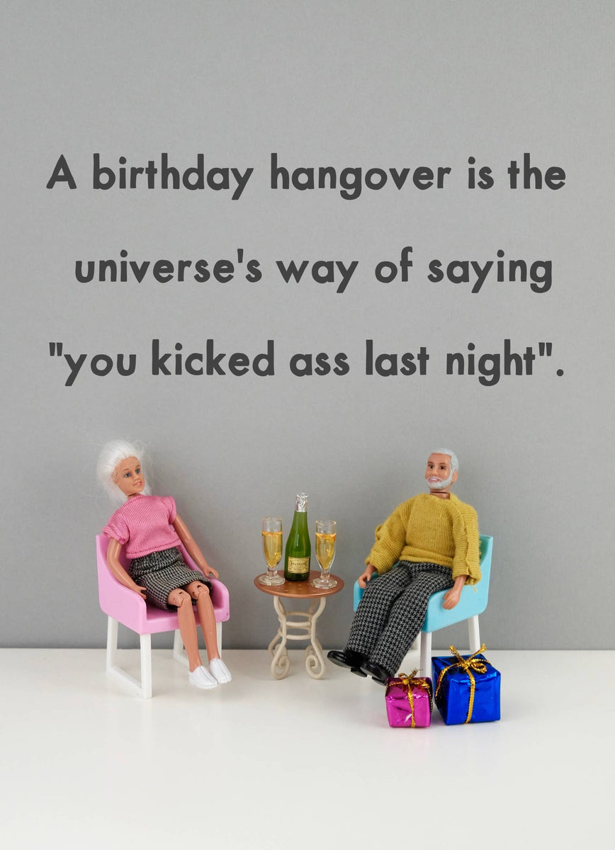 Birthday Hangover Card | Two Words One Finger