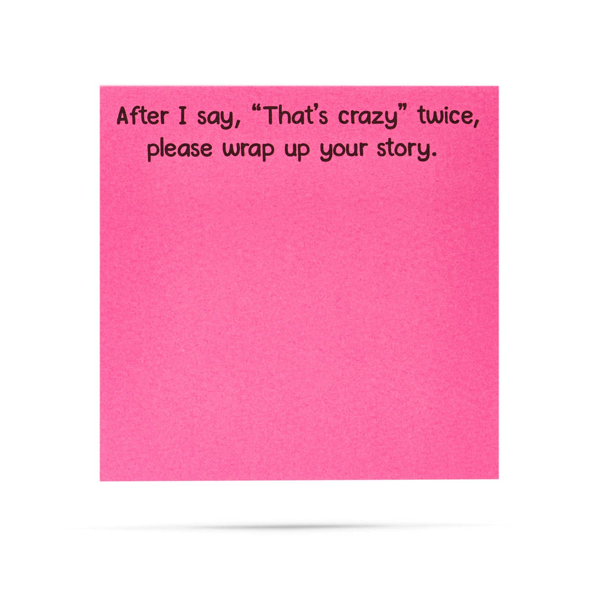 That's Crazy" Twice, Wrap It Up Sticky Notes | Two Words O...