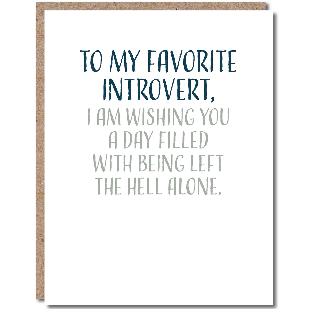 Introvert Birthday Card | Two Words One Finger