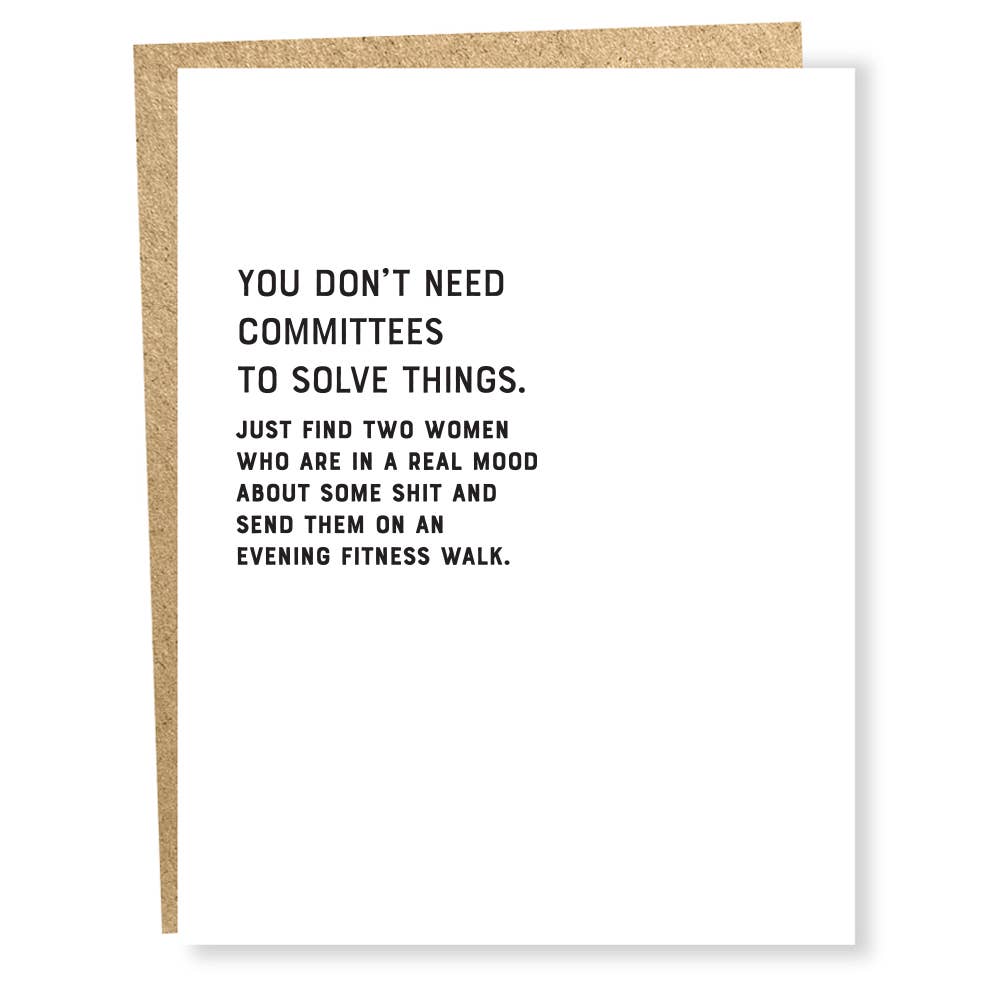 Committees Card | Two Words One Finger