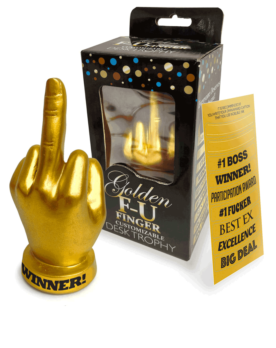 FU Finger Trophy | Two Words One Finger